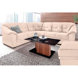 Sit & More SIT&MORE Ecksofa »Savona L-Form, B: 262 cm« optional Bettfunktion, Federkern natur