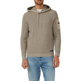 s.Oliver Strickpullover mit Kapuze und Kordelzug DARK STONE BEIGE 3XL 3XL Strickpulli f&uuml;r Herren von CECIL