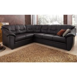 Sit & More SIT&MORE Ecksofa »Savona L-Form, B: 262 cm« optional Bettfunktion, Federkern schwarz
