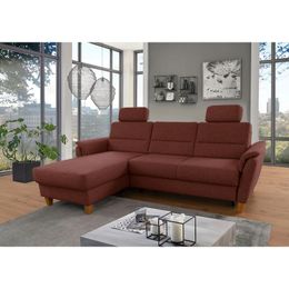 Home Affaire Ecksofa »Palmera L-Form, B: 244 cm« optional Bettfunktion & Bettkasten, Federkern kupfer