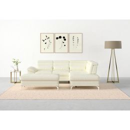 Sit & More SIT&MORE Ecksofa »Cabrio L-Form, B: 274 cm, mit Sitztiefen-, Arm- & Kopfteilverstellung« 3 Nierenkissen, Federkern, optional Bettfunktion und...