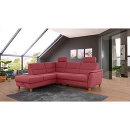 Home Affaire Ecksofa &raquo;Palmera L-Form, B: 236 cm&laquo; optional Bettfunktion & Bettkasten, Federkern lila 100% Polyester;Struktur (100% Polyester);Luxus-