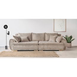 Home Affaire Big-Sofa »Katja, B: 275 cm« Mega-Sofa mit 4 Zierkissen taupe