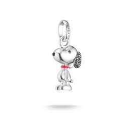 Thomas Sabo Charm-Einhänger »x Peanuts Snoopy Pavé Charm - Connect« mit Zirkonia (synth.) silberfarben-schwarz-rot + schwarz Thomas Sabo x Peanuts...