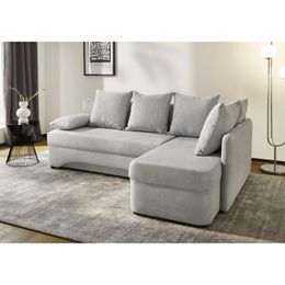 Jockenhöfer JOCKENHÖFER GRUPPE Ecksofa »Nivaris L-Form, B: 197 cm« mit Bettfunktion & Bettkasten, Unser Dauertiefpreis hellgrau