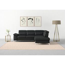 Sit & More SIT&MORE Ecksofa »Cabrio L-Form, B: 274 cm, mit Sitztiefen-, Arm- & Kopfteilverstellung« 3 Nierenkissen, Federkern, optional Bettfunktion und...