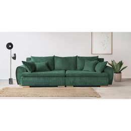 Home Affaire Big-Sofa »Katja, B: 275 cm« Mega-Sofa mit 4 Zierkissen dunkelgrün