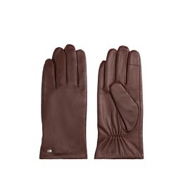 Tommy Hilfiger Lederhandschuhe »ESSENTIAL FLAG LEATHER GLOVES« mit Flagge Coffee Bean