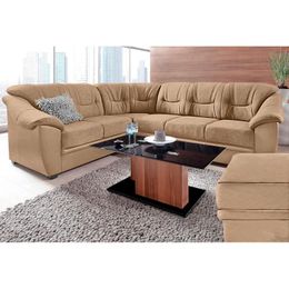 Sit & More SIT&MORE Ecksofa »Savona L-Form, B: 262 cm« optional Bettfunktion, Federkern café