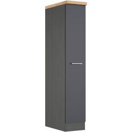 KOCHSTATION Apothekerschrank &raquo;KS-Milan&laquo; Apothekerschrank 30 cm, matte oder hochgl&auml;nzende Fronten anthrazit grafitgrau