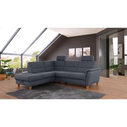 Home Affaire Ecksofa »Palmera L-Form, B: 236 cm« optional Bettfunktion & Bettkasten, Federkern anthrazit