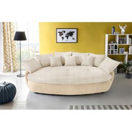 Inosign Big-Sofa »Aruba« gemütliches Megasofa in XXL in organischer Form mit vielen Kissen beige/ivory