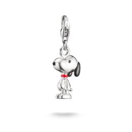 Thomas Sabo Charm-Einhänger »x Peanuts Snoopy Charm - Original« silberfarben-schwarz-rot Thomas Sabo x Peanuts Snoopy Charm - Original