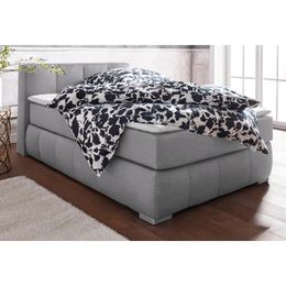 Home Affaire Boxspringbett &raquo;Chelles&laquo; inkl. Kaltschaumtopper, in 5 Breiten und 3 Matratzenarten grau Samtoptik (100% Polyester);Bezug der Spiegelfl&auml;che