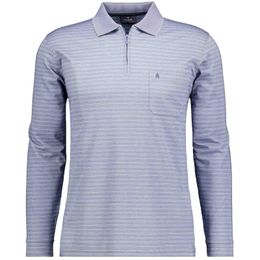 Ragman Poloshirt Taubenblau 3XL 3XL Reissverschluss