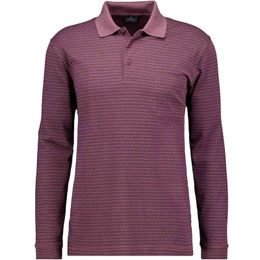 Ragman Poloshirt Bordeauxrot M M Bicolour-Kragen