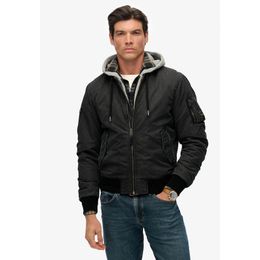 Superdry Parka »MILITARY MA1 BOMBER JACKET« ohne Kapuze Washed Black XL XL Outdoorjacke von Superdry