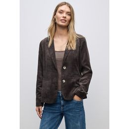 Street One Kurzblazer mit Reverskragen und aus Cord deep roast brown 44 44 Cordblazer f&uuml;r Damen von Street One