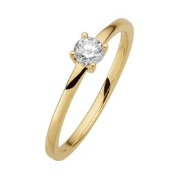 OROLINO Fingerring »Gold 585 mit einem echten Brilliant 0, 25ct.« gelb 056 (17,8) Edler Damen-Ring aus echtem 585 Gelbgold