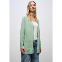Street One Cardigan ohne Verschluss, offen serene green mel. 40 40 Lange Strickjacke von Street One