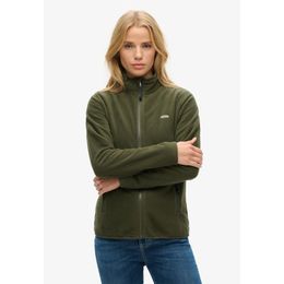 Superdry Fleecejacke »POLAR FLEECE FULL ZIP« ohne Kapuze Army Khaki Green L L Fleecejacke von Superdry
