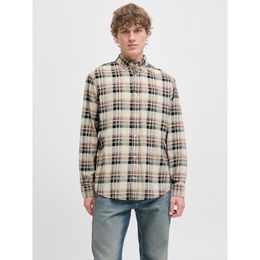 Jack & Jones JACK & JONES Langarmhemd »JJECLASSIC FLANNEL CHECK SHIRT LS SN« Antique White XXL - N-Gr N-Gr XXL Cooles Hemd von Jack & Jones