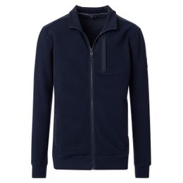 Sweatjacke Casamoda "Casamoda Sweatjacke uni", Herren, Gr. 6XL, blau (108 blau), 95% Baumwolle, 5% Elasthan, Sweatjacken