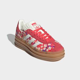 Sneaker adidas originals "GAZELLE BOLD X LIBERTY LONDON FÜR KINDER", Gr. 36, supplier colour, sanftes weiß, semi lucid rot, Textil, Schuhe