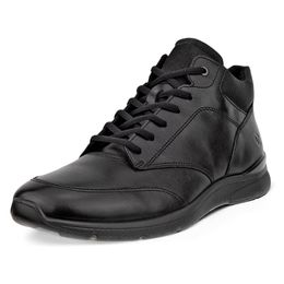 Ecco Herren Sneaker "IRVING MID-CUT", Gr. 41schwarz, Glattleder, Textil, unifarben, Schuhe, Winterboots, High Top Sneaker, Stiefelette mit