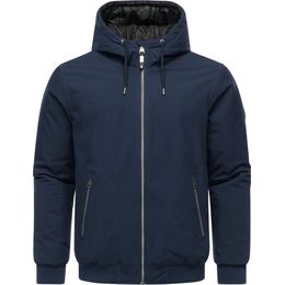 Winterjacke Ragwear "Stuartt YOUMODO", Herren, Gr. L (52), navy, Obermaterial: 100% Polyester, Innenfutter: 100% Polyester, Wattierung: 100% Polyester, gerade hüftbedeckend, hoch geschlossener Ausschnitt, Ärmel ohne Ärmelschlitz Rippstrickbündchen, Jacken, Wasserdichte Outdoorjacke mit verstellbarer Kapuze