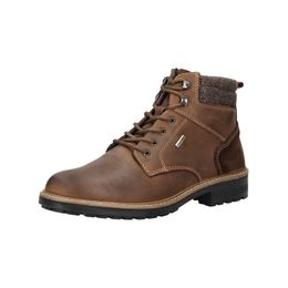 Schn&uuml;rstiefelette IMac "IMac Stiefelette Nubukleder", Damen, Gr. 42, braun, Nubukleder, Schuhe Schn&uuml;rstiefelette