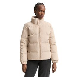 Steppjacke Tom Tailor Denim, Damen, Gr. S (36), cashew beige, Cord, Obermaterial: 90% Polyester, 10% Polyamid. Futter: 100% Polyester, unifarben, regular fit normal, elastischer Bund, Jacken, mit Stehkragen