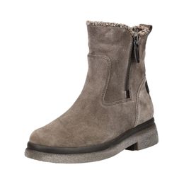 Stiefelette Gabor "Gabor Stiefelette Veloursleder/Textil", Damen, Gr. 38, braun, grau, Textil, Veloursleder, Schuhe Stiefelette