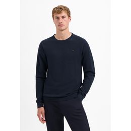 V-Ausschnitt-Pullover NO EXCESS "NO EXCESS Pullover mit Schulterrippung", Herren, Gr. S, night, 100% Baumwolle, Pullover