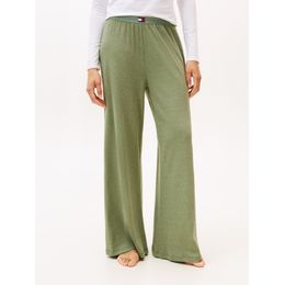 Homewearhose "RIB", Damen, Gr. M (38), N-Gr, khaki heather, Rippware, Obermaterial: 57% Baumwolle, 38% Polyester, 5% Elasthan, Tommy Hilfiger Underwear, lang, Hosen, elastischer Bund, weites Bein