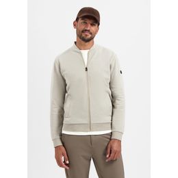 Sweater NO EXCESS "NO EXCESS Weiche Sweatjacke", Herren, Gr. XL, sand, 60% Baumwolle, 38% Polyester, 2% Elasthan, Sweatshirts