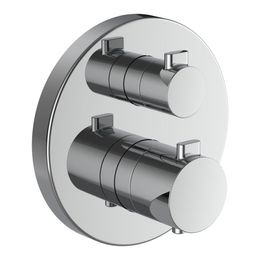 Laufen 2-Griff-Wannenthermostat, Unterputz, MEDA, 1 Mischwasserabgang, chrom HF506676100000