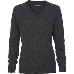 Highmoor V-Pullover aus Lambswool Anthrazit (Größe: 36)