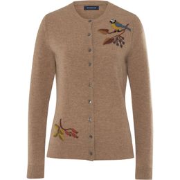 Highmoor Strickcardigan mit Stickerei Beige (Gr&ouml;&szlig;e: 42)