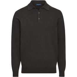 Highmoor Polo-Pullover Dunkelbraun (Größe: M)