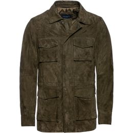 Highmoor Leder-Fieldjacket Oliv (Gr&ouml;&szlig;e: 50)