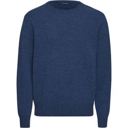 Highmoor Rundhals-Pullover Blau-Melange (Größe: M)