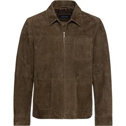 Highmoor Lederjacke mit Zipper Oliv (Größe: 50)