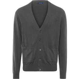 Highmoor Cardigan mit V-Ausschnitt Grau-Melange (Gr&ouml;&szlig;e: XXL)