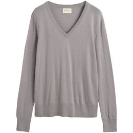 Gant V-Pullover Mid Grey (Gr&ouml;&szlig;e: XL)