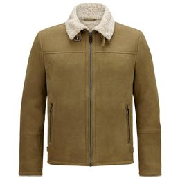 Milestone Velourlederjacke MsDomenic Hell Khaki (Größe: 56)