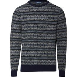 Highmoor Jacquard-Pullover Marine/Gr&uuml;n (Gr&ouml;&szlig;e: L)