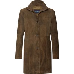Highmoor Lange Lederjacke Khaki (Größe: 34)