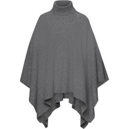 Highmoor Strickponcho mit Rollkragen Grau (Gr&ouml;&szlig;e: XS)