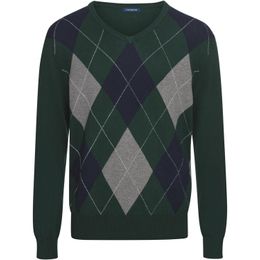Highmoor Argyle-Pullover Marine/Gr&uuml;n (Gr&ouml;&szlig;e: M)